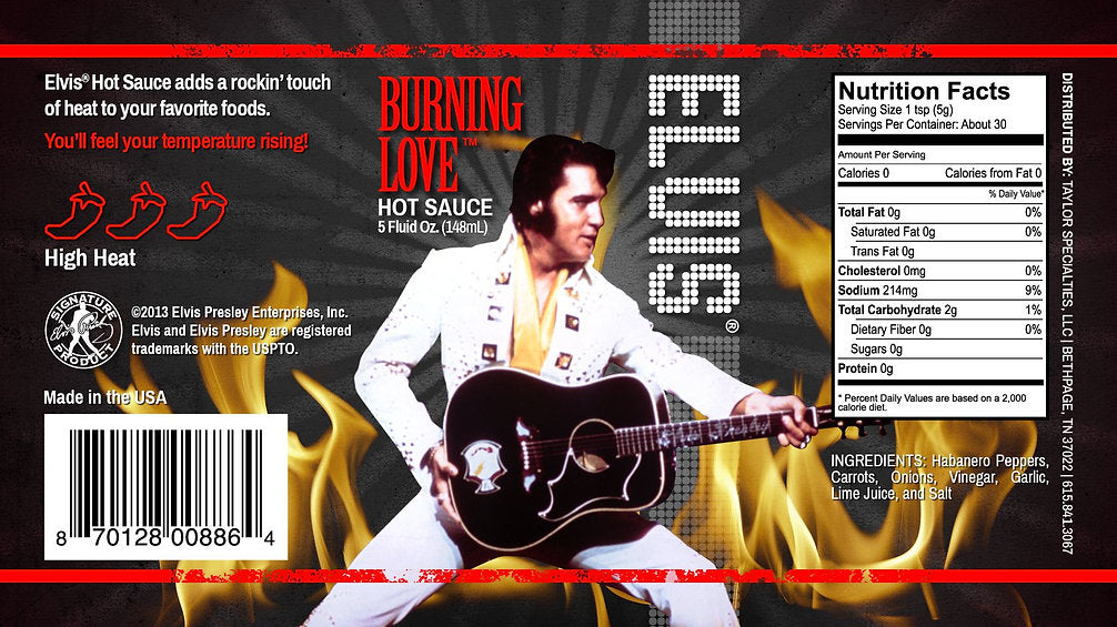 HOT SAUCE ELVIS (BURNING LOVE) – Boulevard Souvenirs