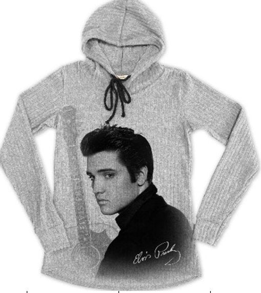 HOODED SWEATER ELVIS PORTRAIT GRAY – Boulevard Souvenirs