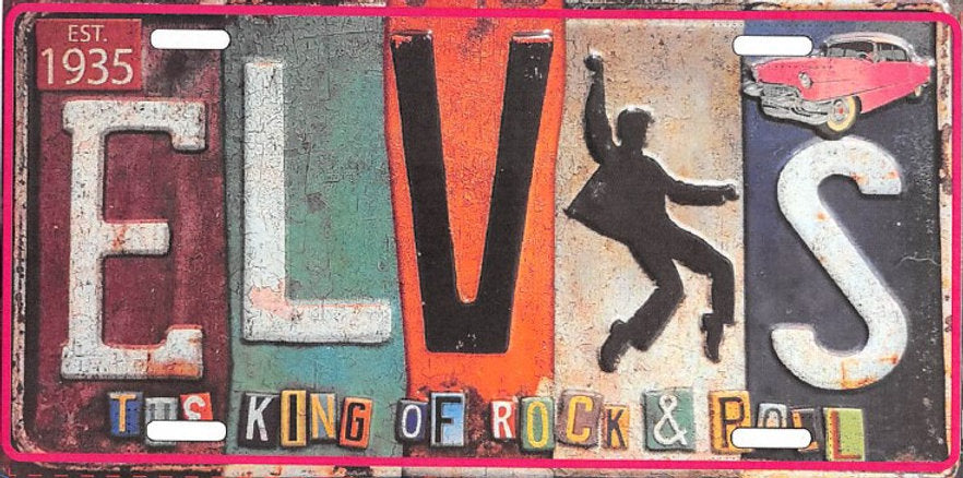 License Plate ELVIS VINTAGE – Boulevard Souvenirs