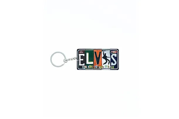 KEY CHAIN ELVIS VINTAGE LICENSE PLATE – Boulevard Souvenirs