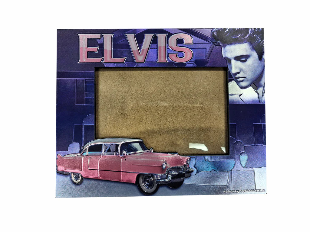 Picture Frame Elvis Metallic Pink Caddy PURPLE BACK GROUND ELVIS LOOKI ...