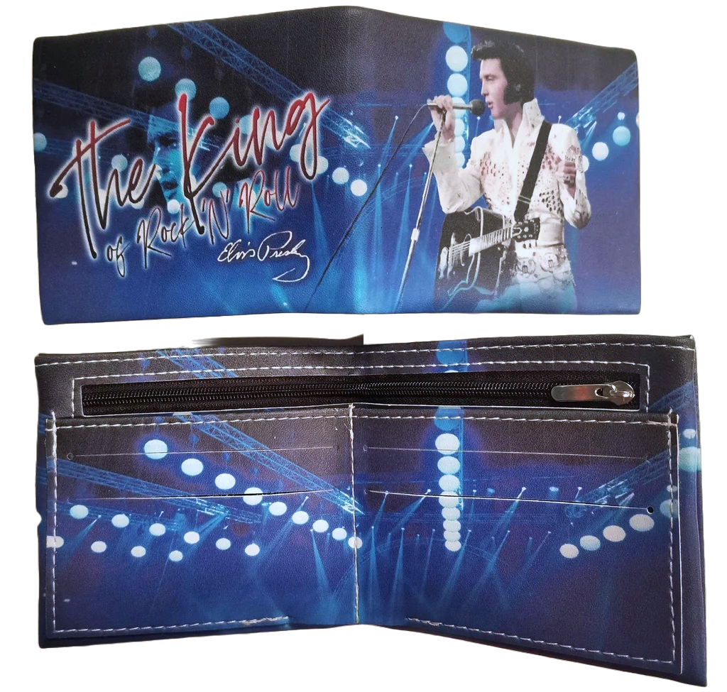 Wallet Elvis Blue King Fold – Boulevard Souvenirs