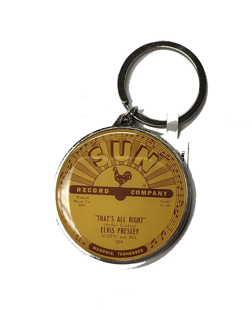 KEY CHAIN Sun Record/Elvis (That's All Right) – Boulevard Souvenirs