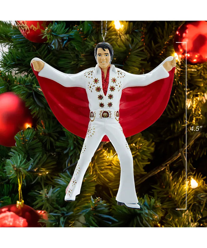 Ornament Elvis Presley® In White Suit With Red Cape – Boulevard Souvenirs