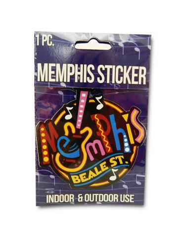 Sticker Memphis Neon Beale Street – Boulevard Souvenirs