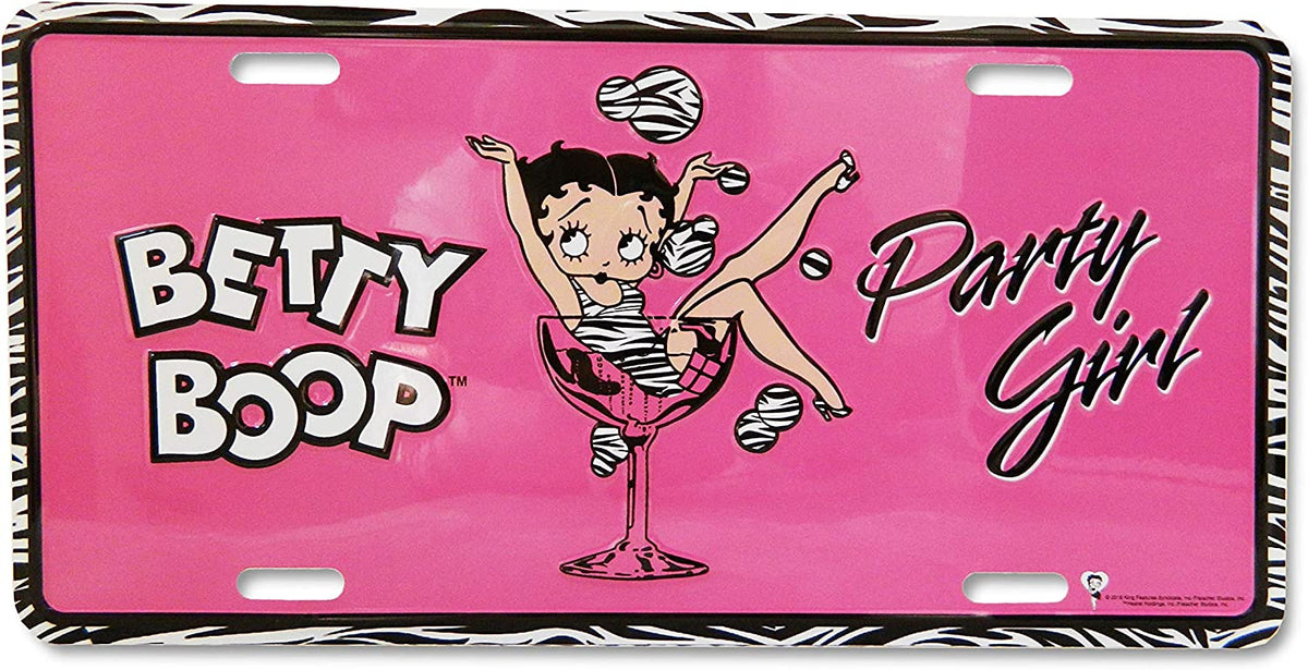 License Plate Betty Boop - Party Girl – Boulevard Souvenirs